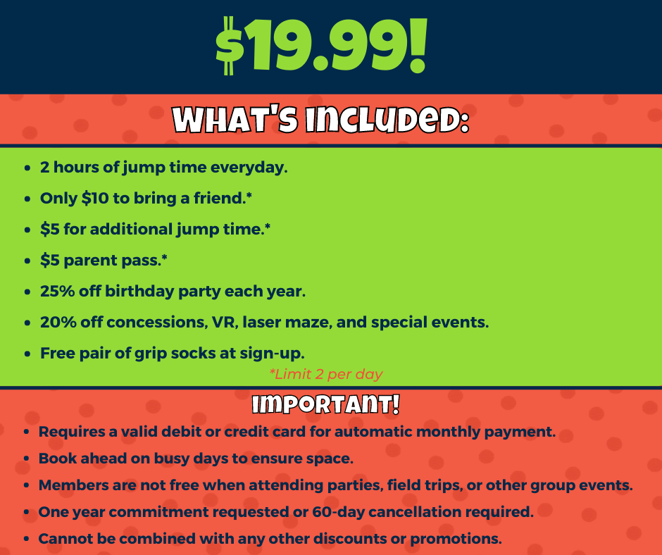 Memberships - Just Jump Trampoline Park Bristol